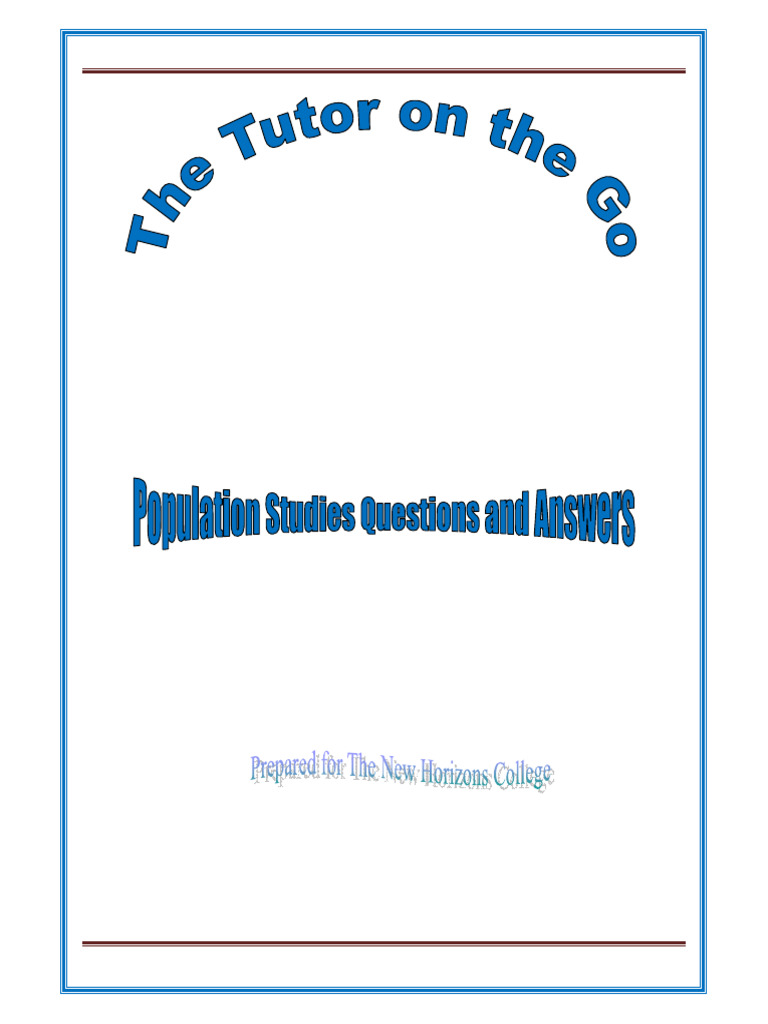 Geo Population Questions and Answers (1) | PDF | Economies