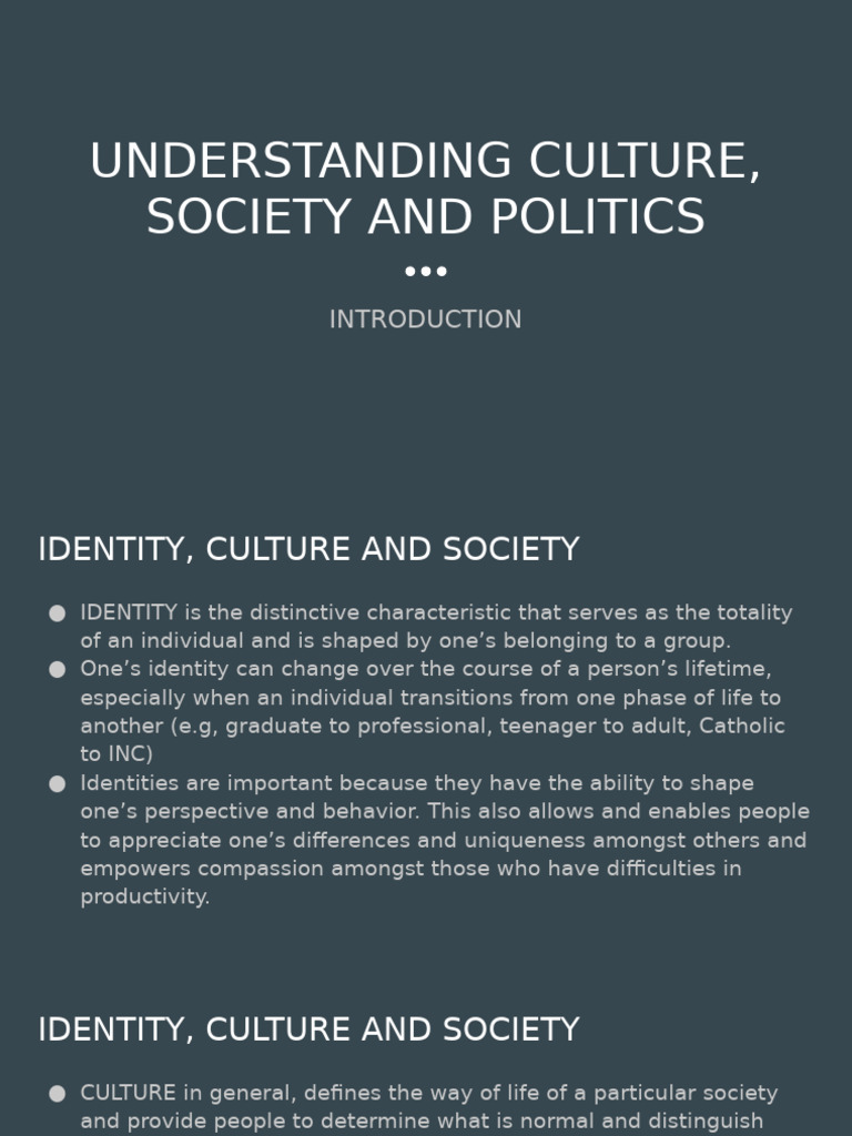 Understanding Culture Society and Politics Unit 1 1 | PDF ...