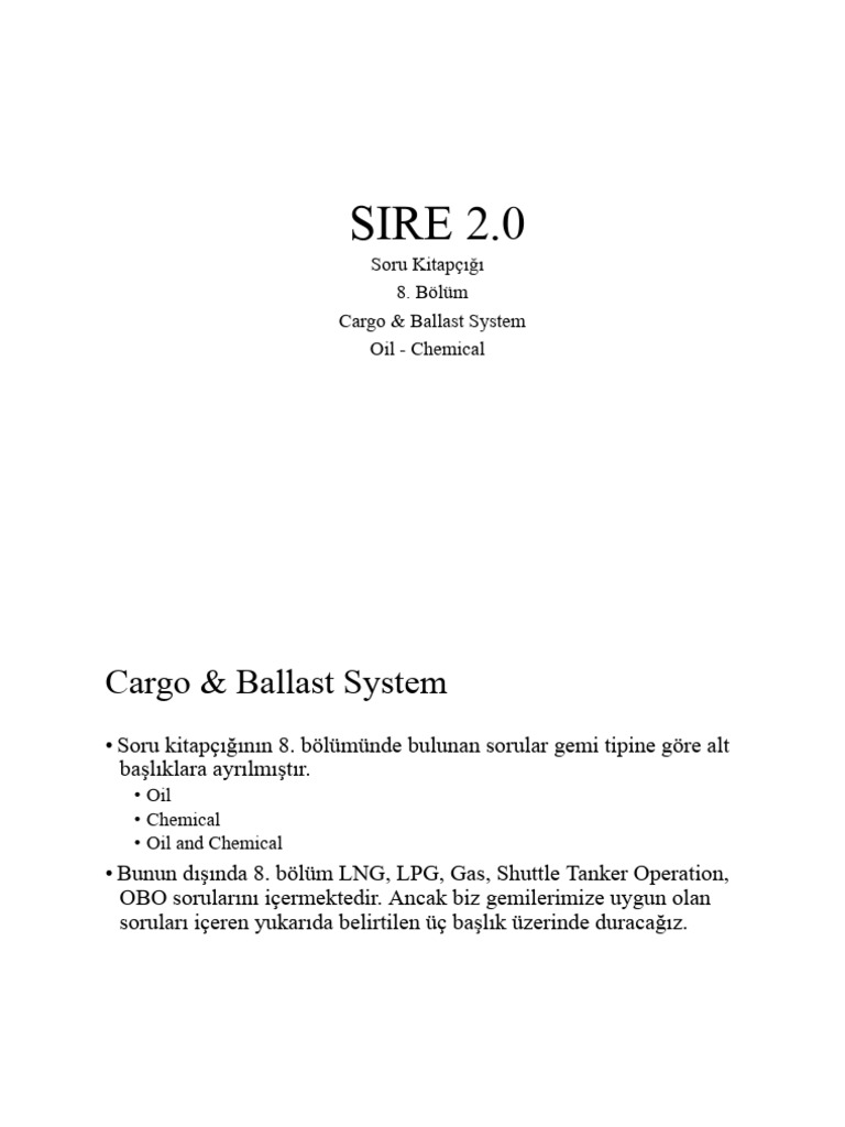 SIRE 20 83 bölüm oil chemical tanker | PDF