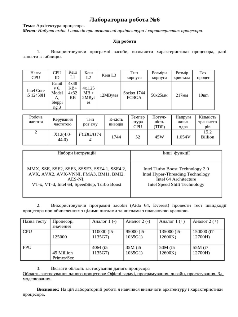Lab 6 CPU | PDF