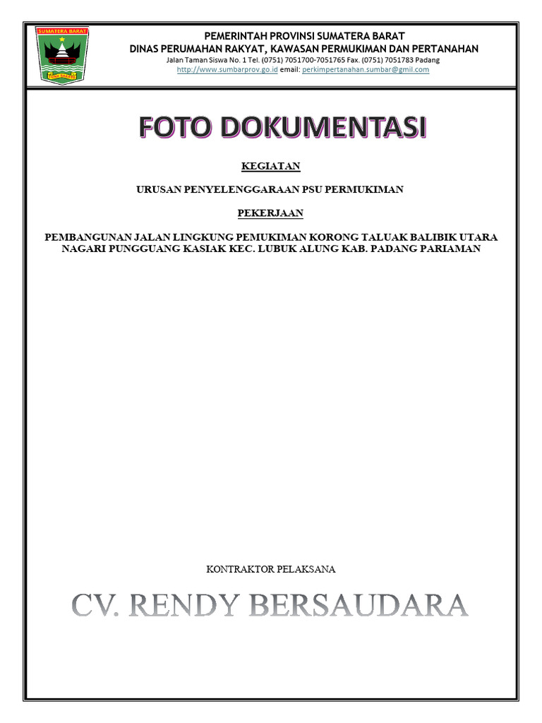 Dokumentasi Jalan Taluak Balibik | PDF