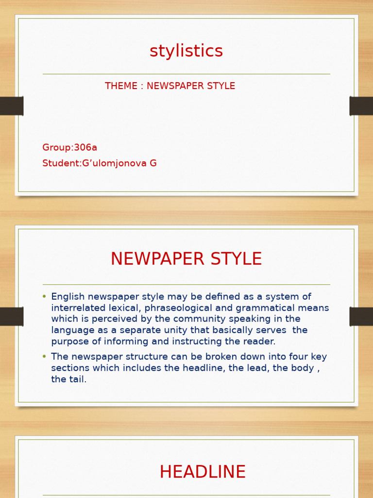 Newspaper Style | PDF