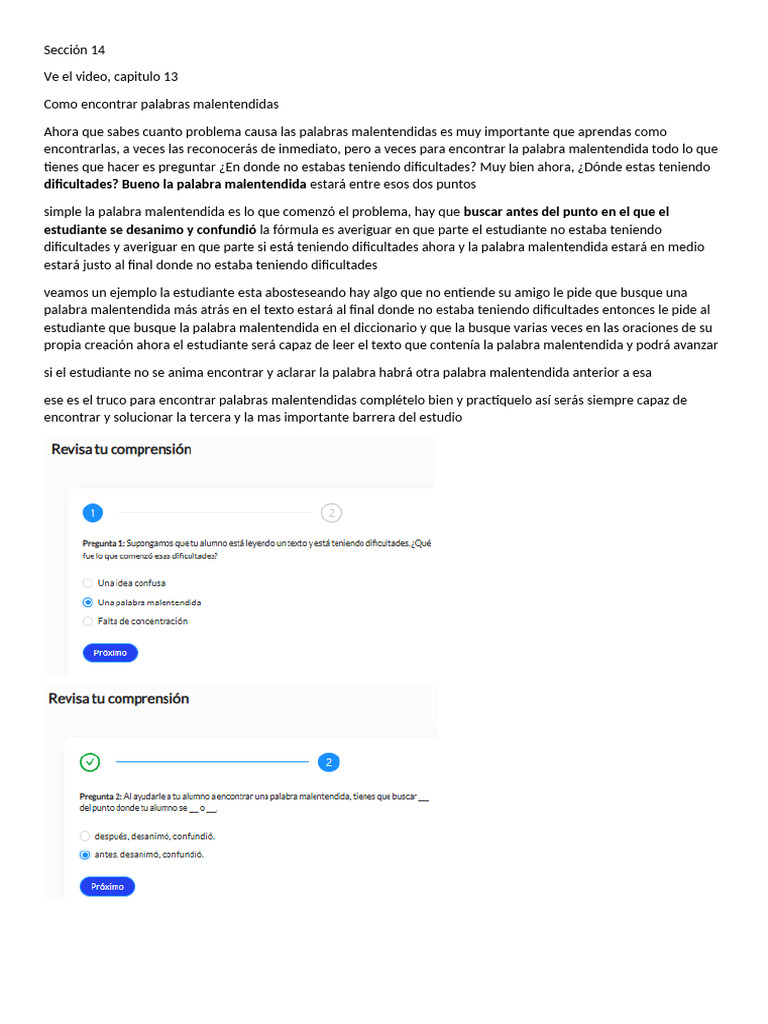 Cómo Identificar Palabras Malentendidas | PDF