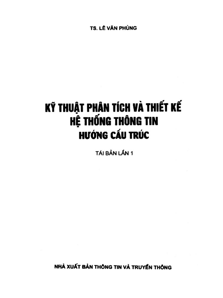 Ky Thuat Phan Tich Va Thiet Ke Httt Huong Cau Truc Ts Le Van Hung p1 3109 | PDF