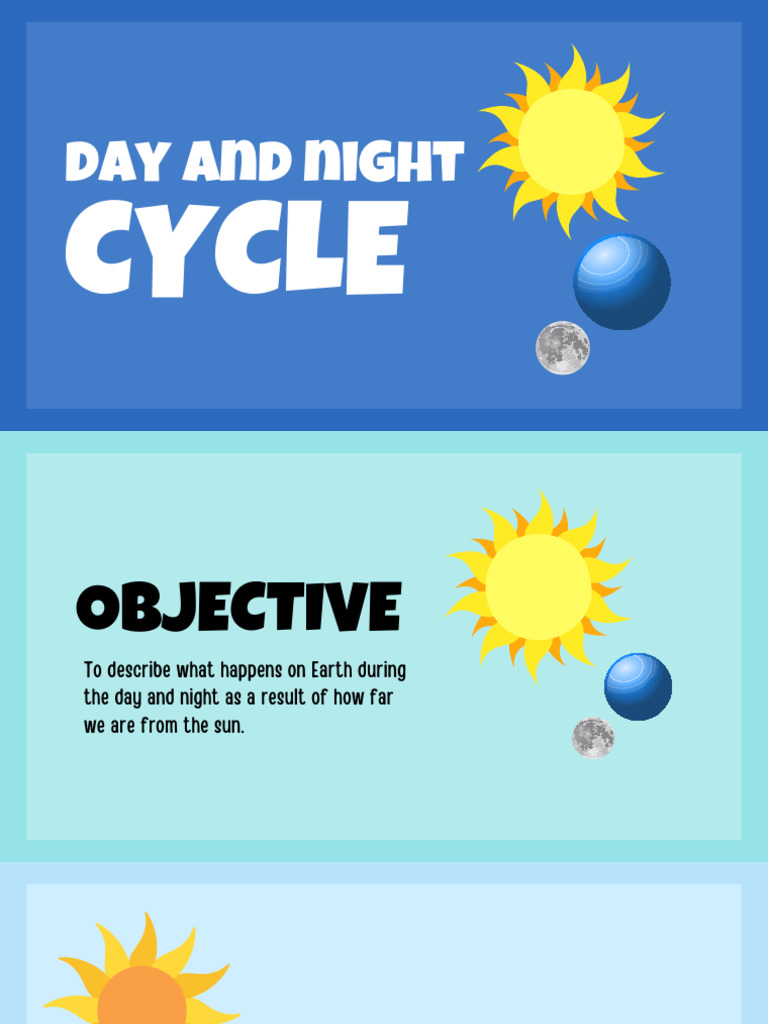 Day and Night Cycle Science Presentation in Colourful Minimalist Style ...