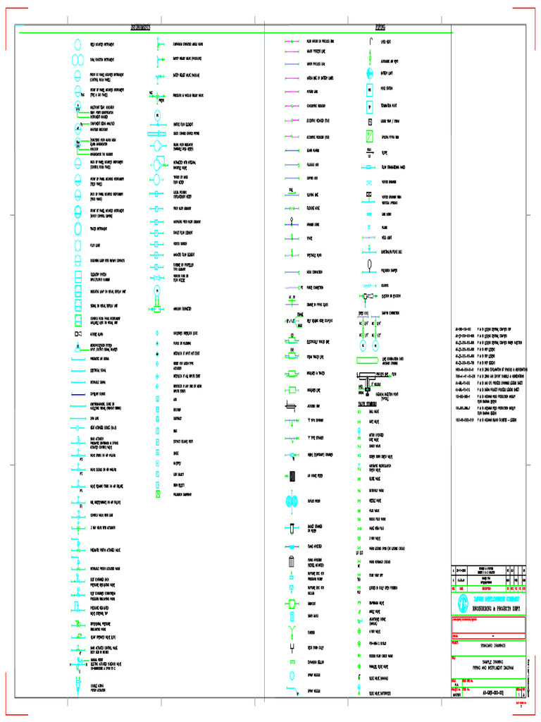 P & Id Legend A0-Gen-000-001 Sh.1 Rev.A | PDF