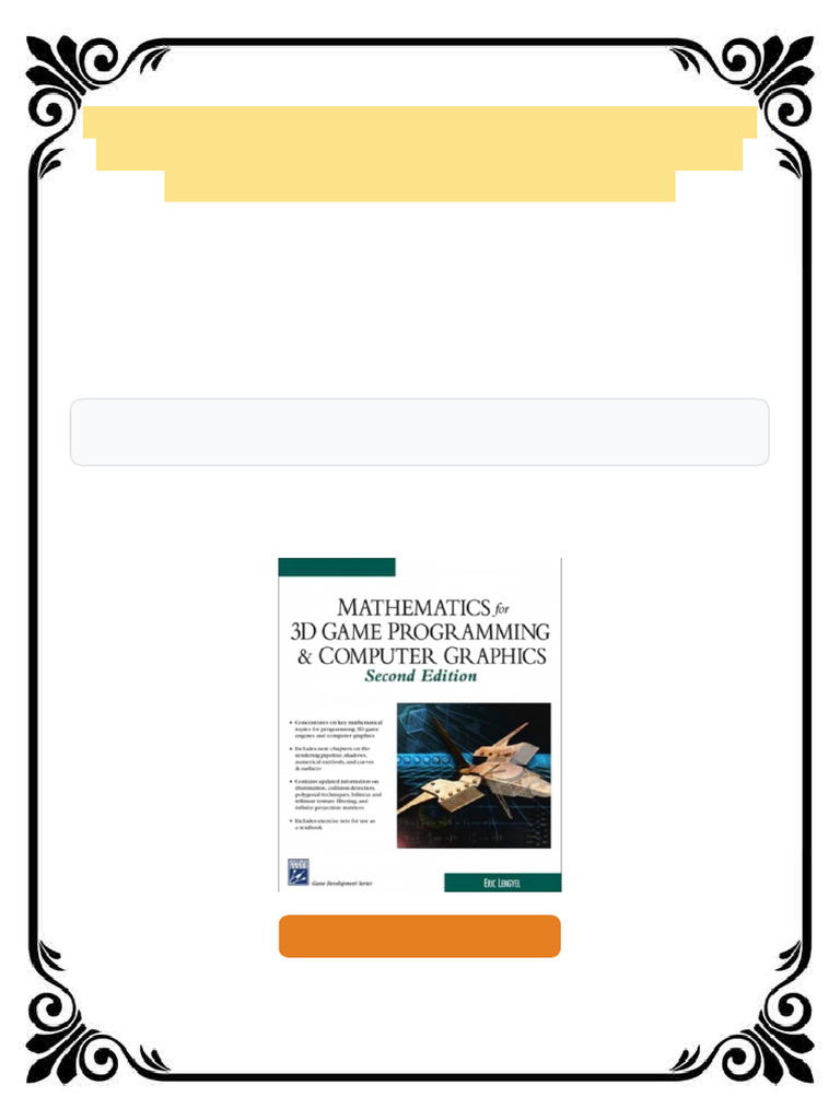 (Ebook PDF) Mathematics for 3D Game Programming and Computer Graphics 2nd edition by Eric ...