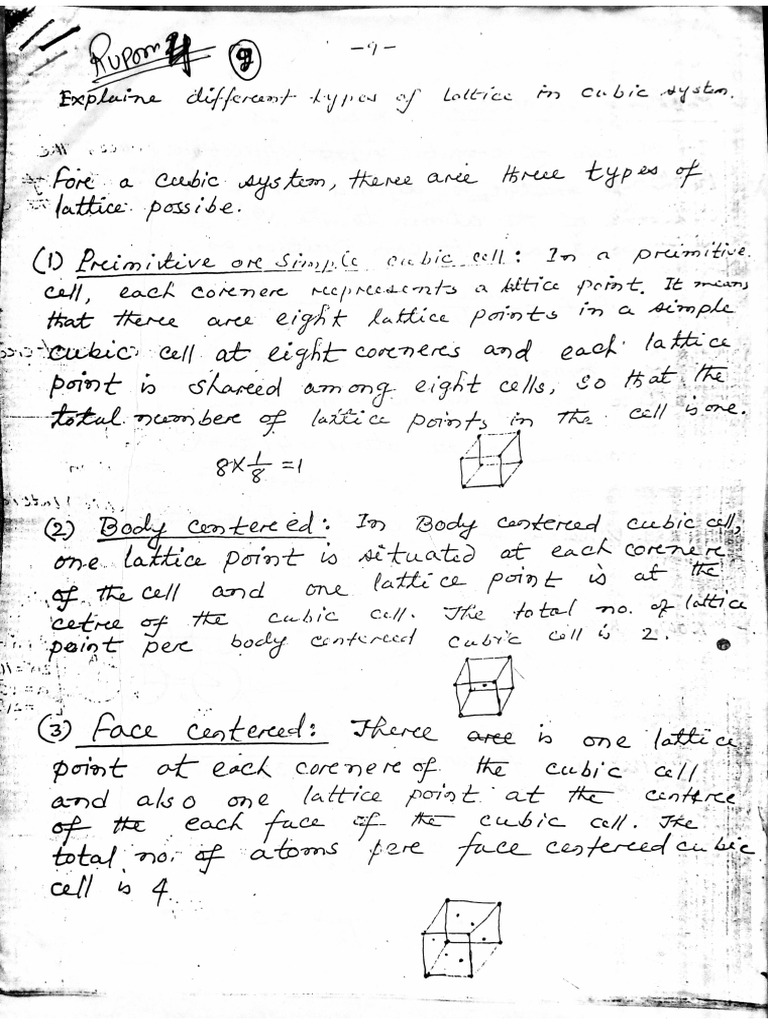 PHY 335 (Solid State Physics-1) K. B. Notes 3 | PDF