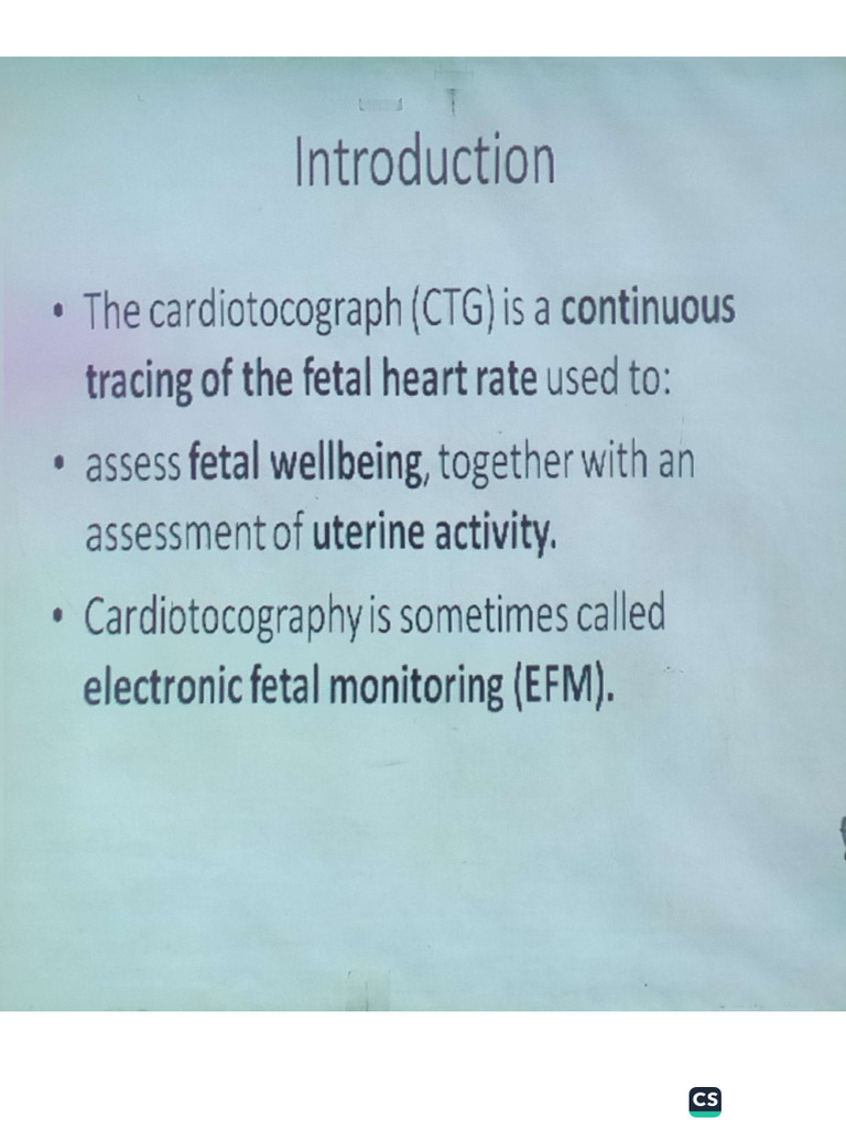 Cardiotocograph (CTG) | PDF
