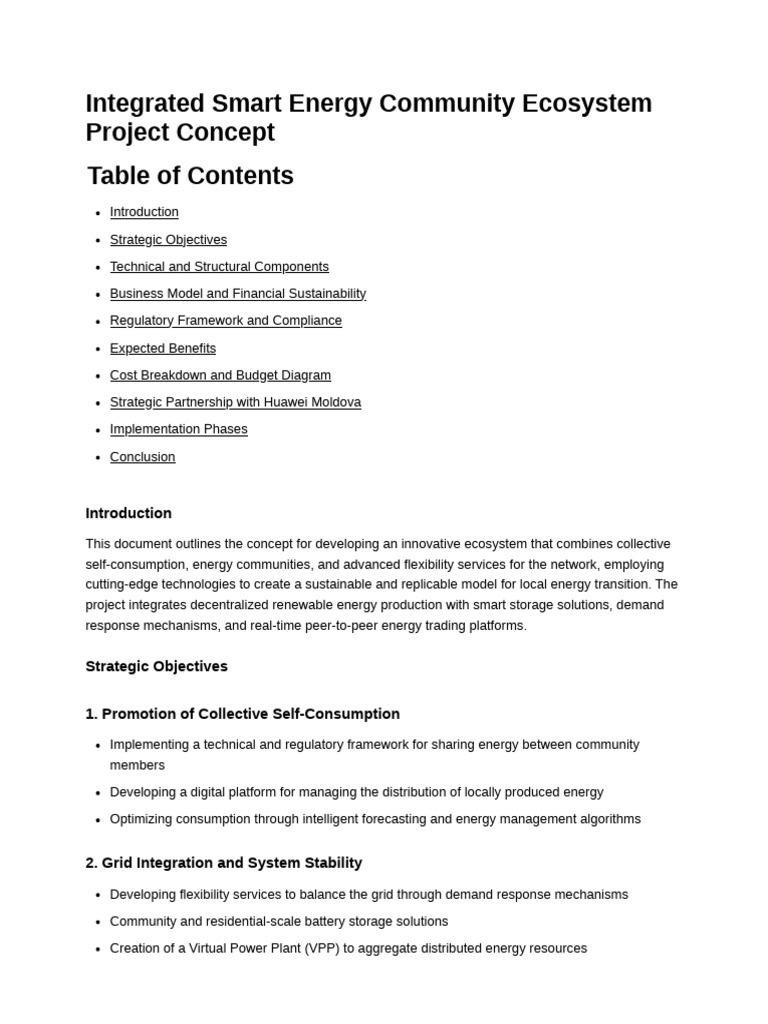 Smart Energy Community Ecosystem Plan | PDF | Electric Power | Economies