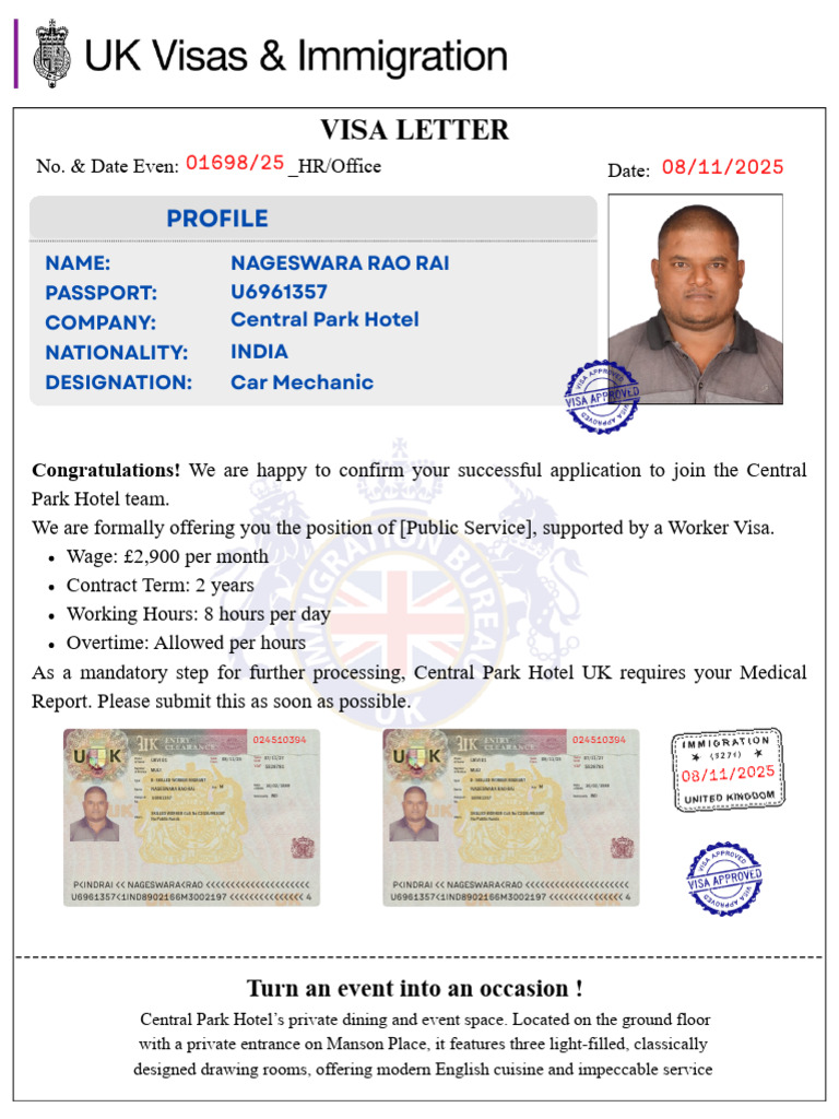 Visa Letter | PDF | Travel Visa | Government And Personhood