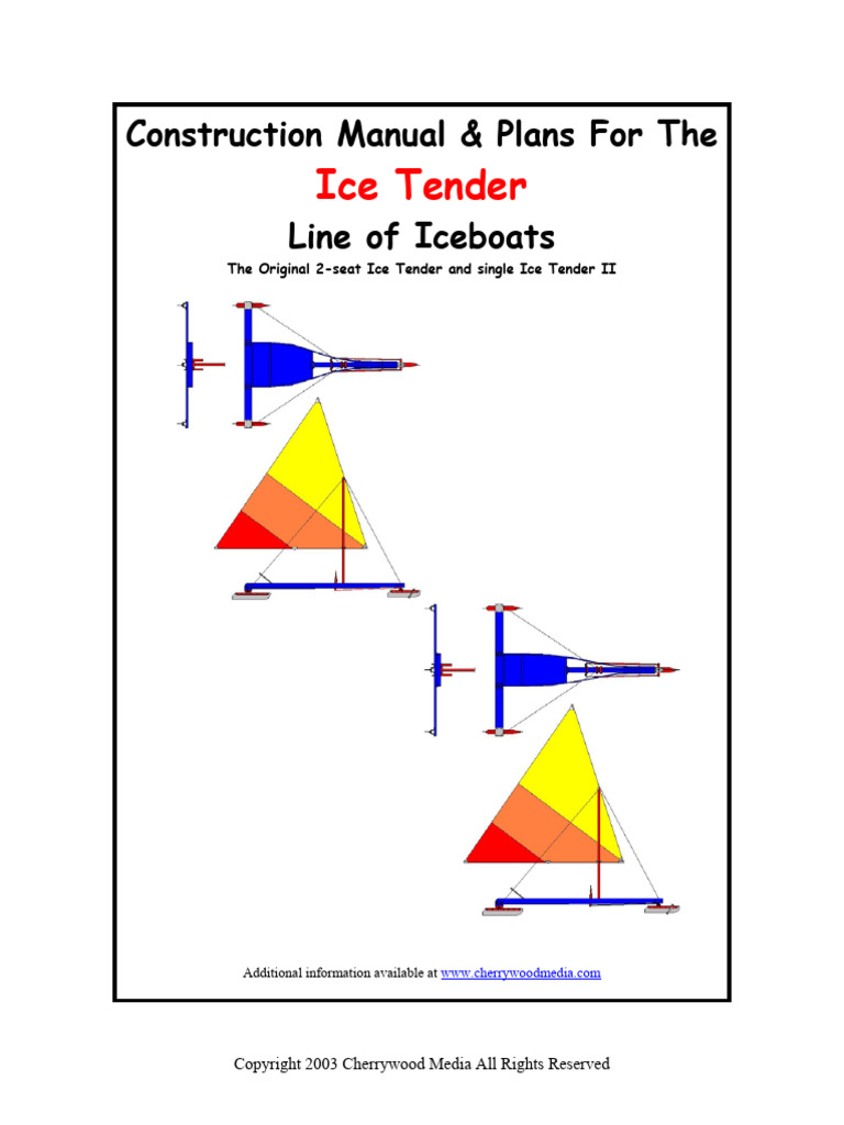 Ice Tender Iceboat Construction Plans | PDF | Screw | Mast (Sailing)