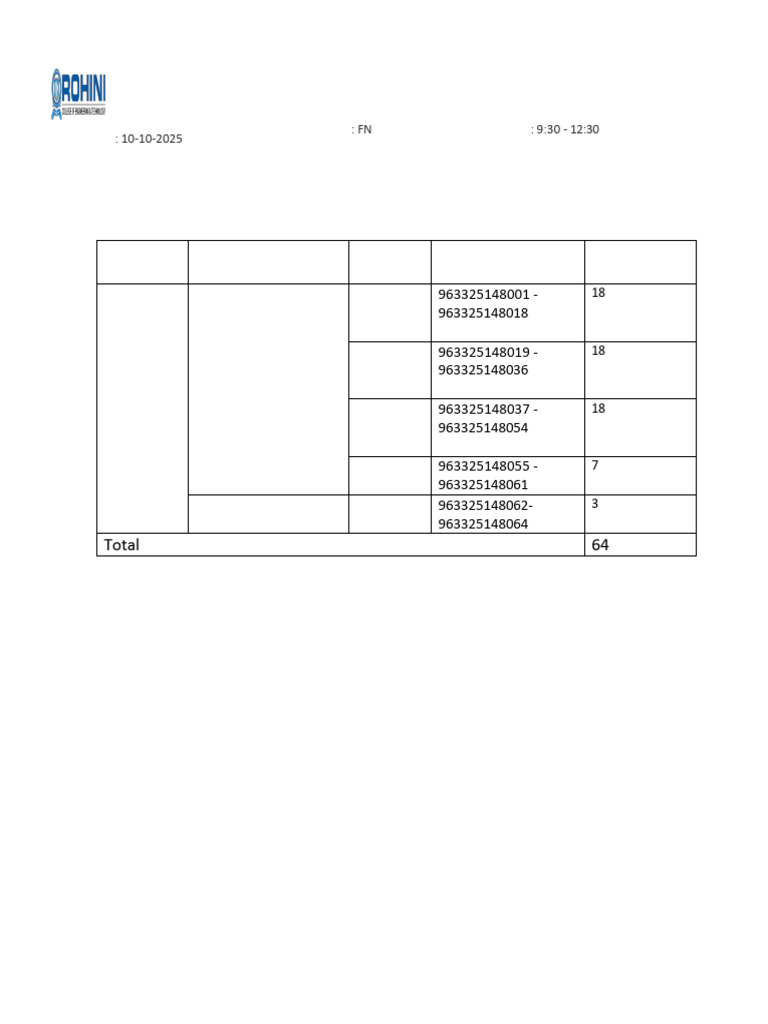 FIRST Year UG Hall Allocation CIA 1 (10!10!25) | PDF