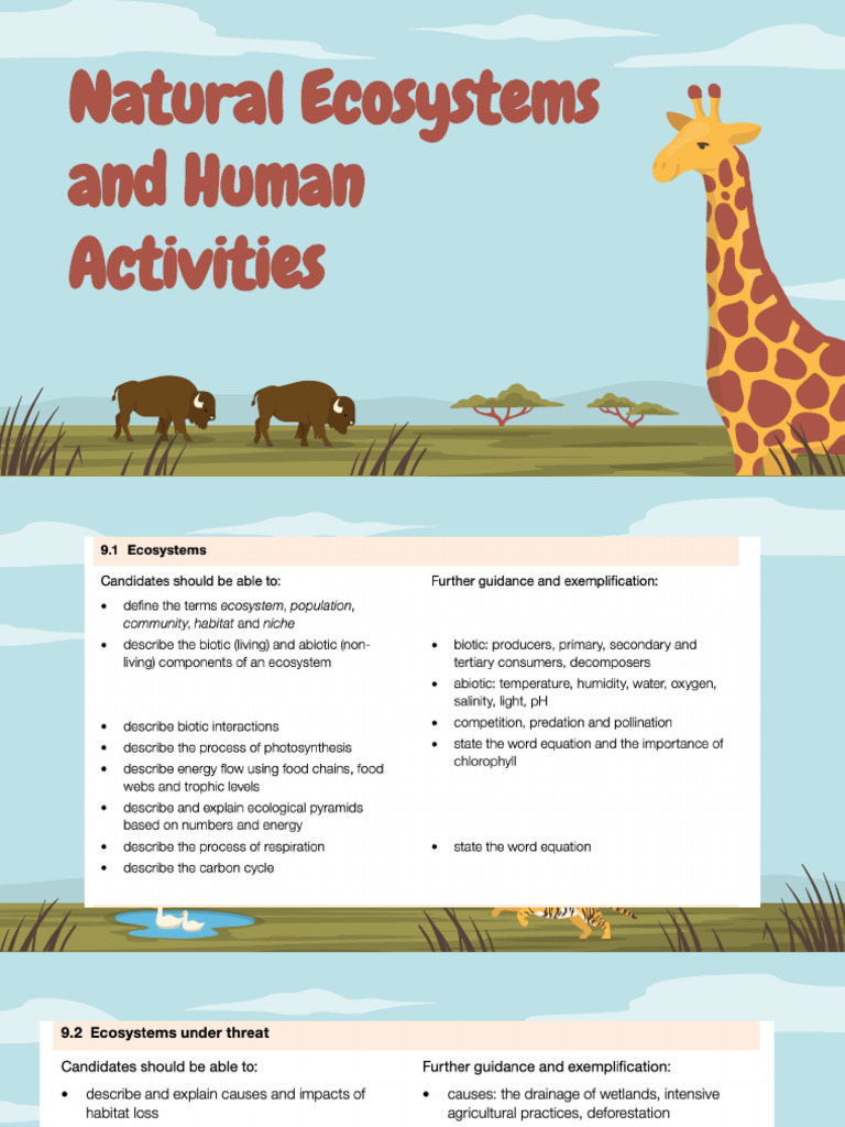 Chp. 9 - Natural Ecosystems and Human Activities | PDF | Ecosystem ...