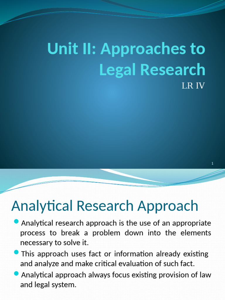 Legal Research Approaches Explained | PDF | Knowledge | Experiment