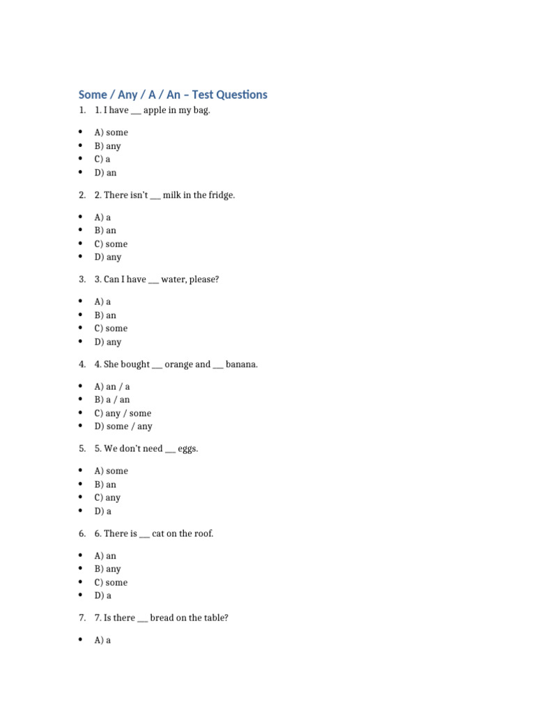 Some_Any_A_An_Tests | PDF
