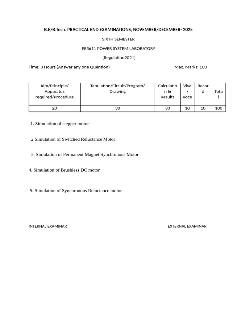 Practical Question Paper Sem | PDF