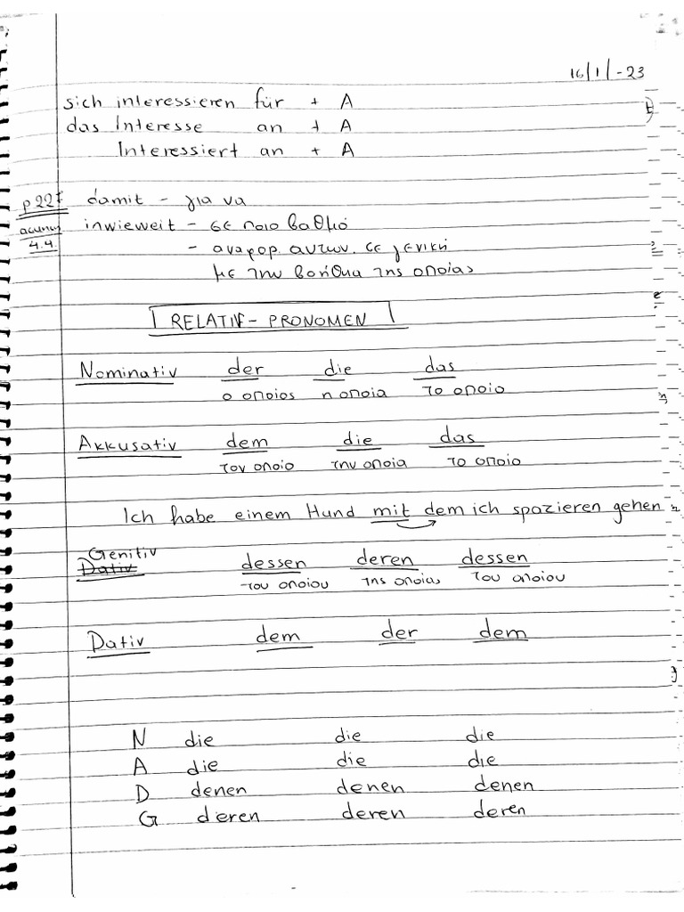 German B1 Definite Articles | PDF