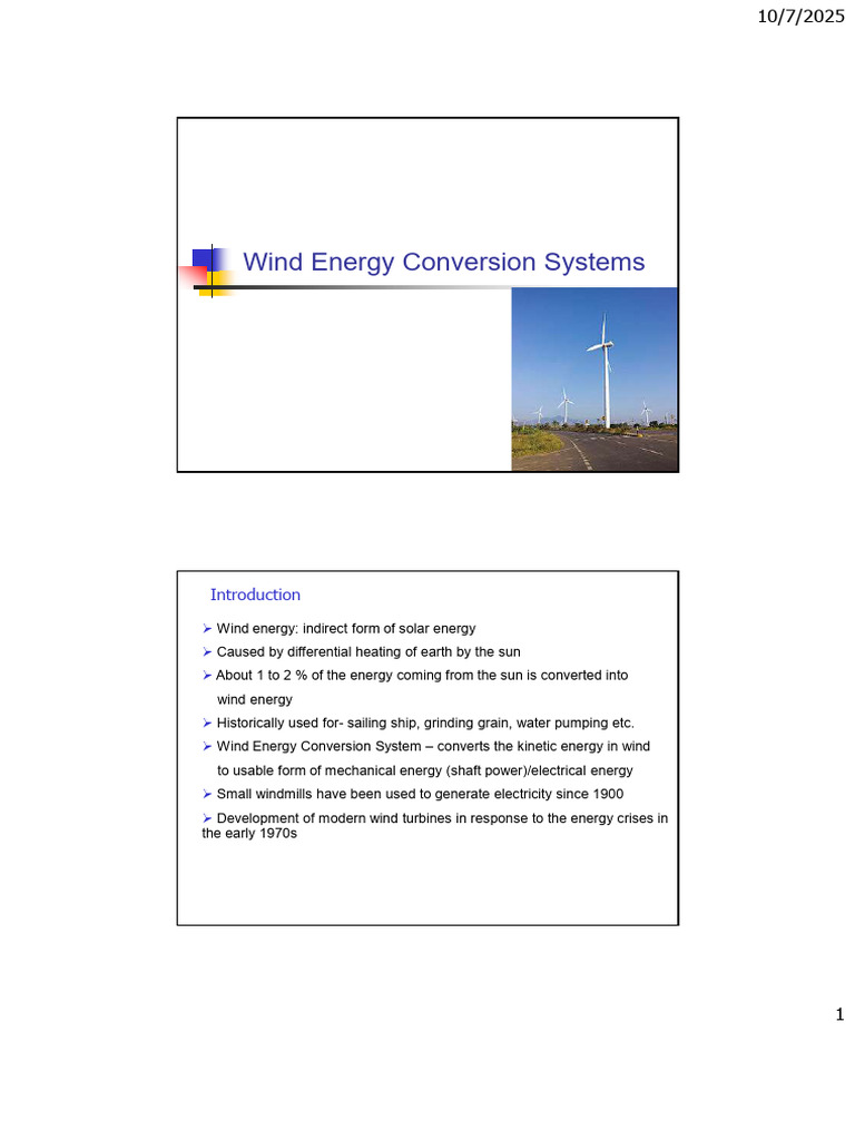 Wind Energy | PDF | Wind Turbine | Wind Power