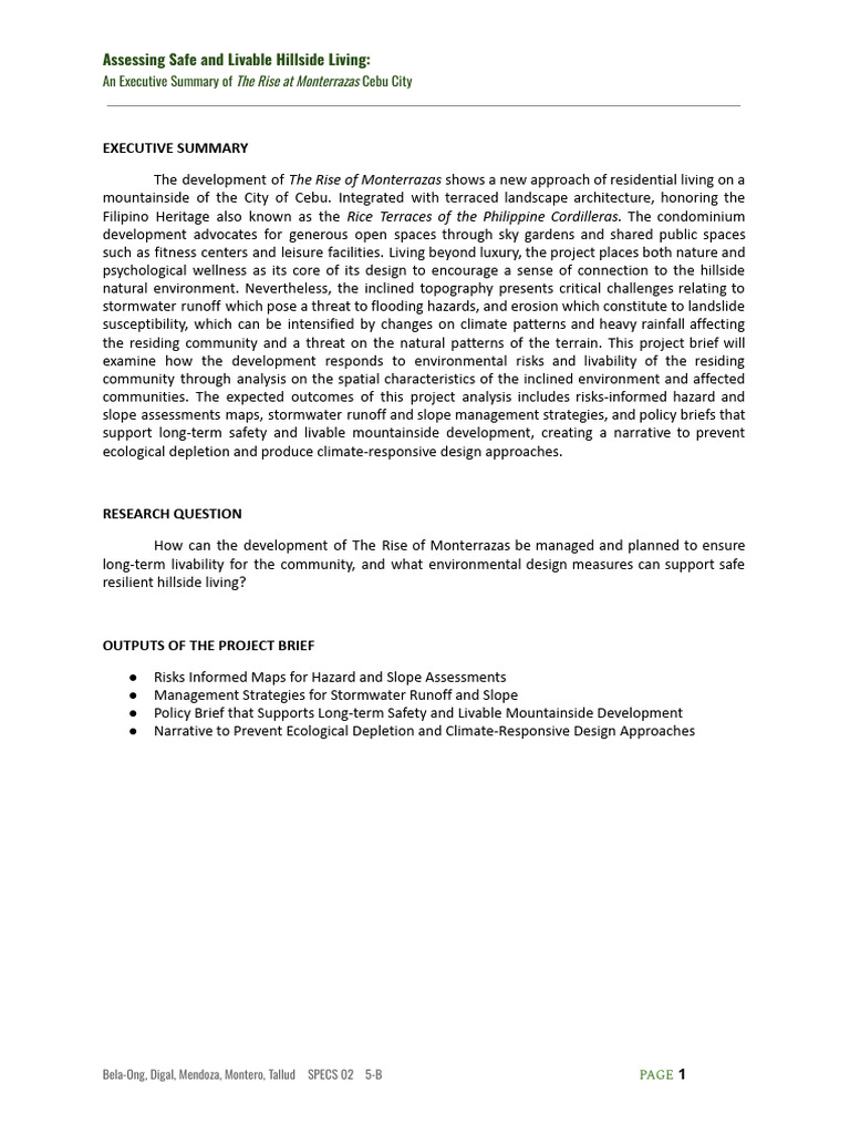 Safe Hillside Living in Cebu City | PDF | Landslide | Flood