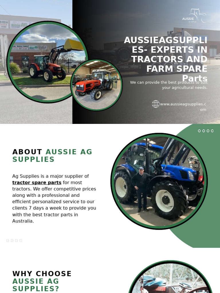 Aussie Ag Supplies - Experts in Tractors and Farm Spare Parts | PDF