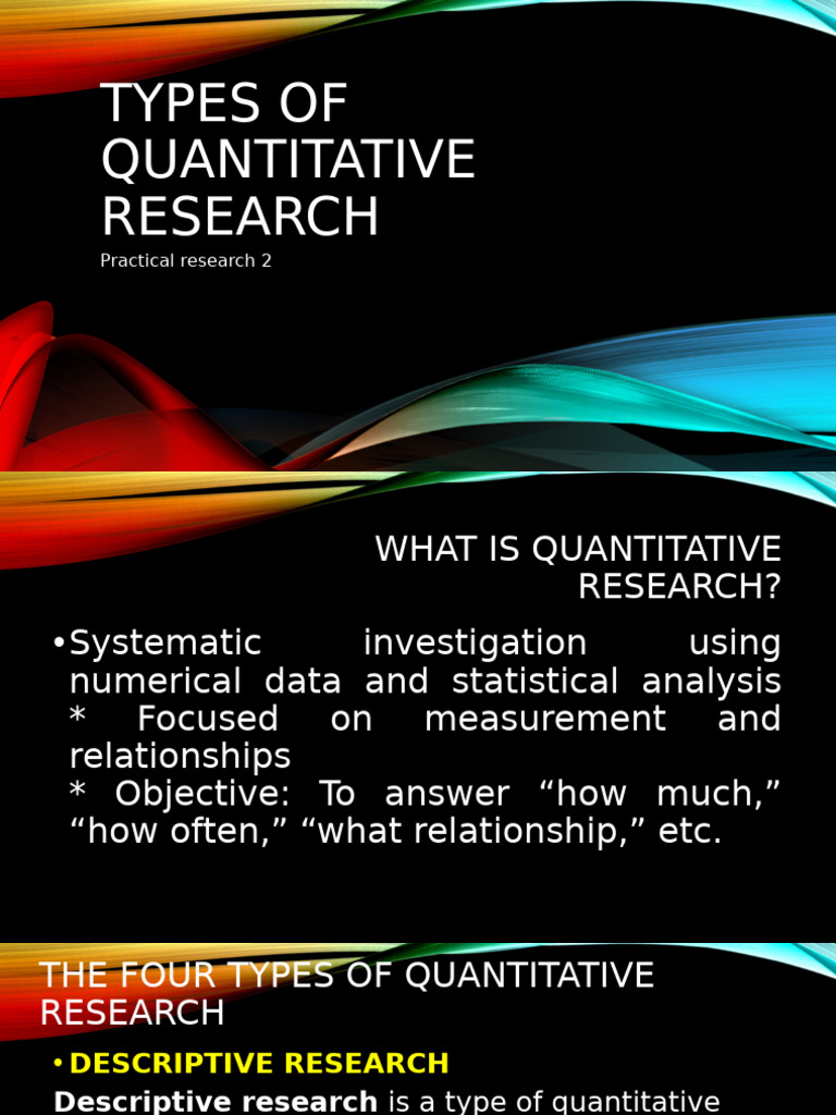 1st Q. Wk2 Types of Quantitative Research | PDF | Experiment ...