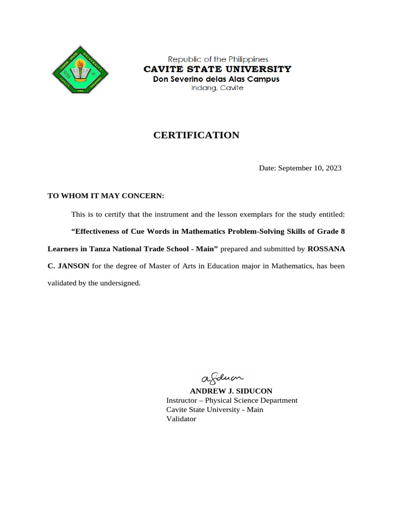 Certification Validation | PDF