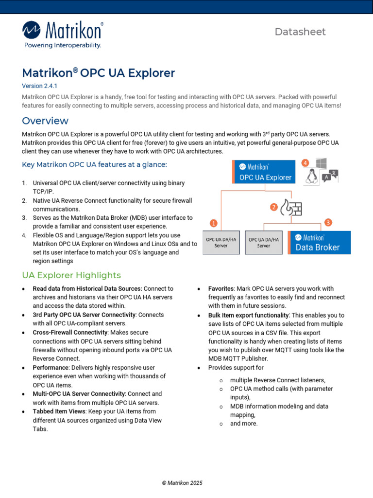OPC UA Explorer v2.4.1 Datasheet | PDF | Linux | Microsoft Windows