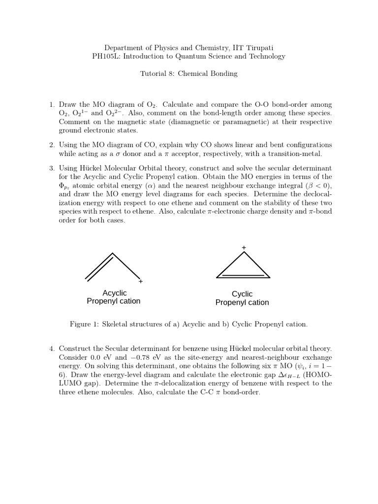 Tutorial 8 | PDF | Molecular Orbital | Phases Of Matter