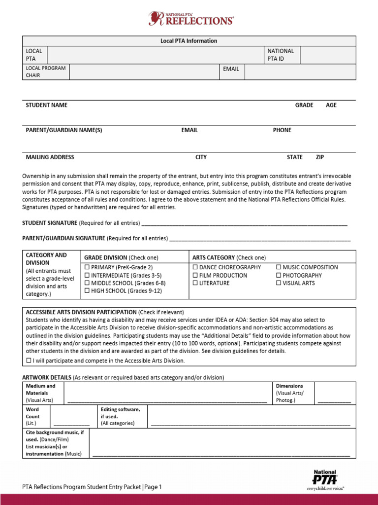 GEMS MASTER Student Entry Form 25.26 | PDF