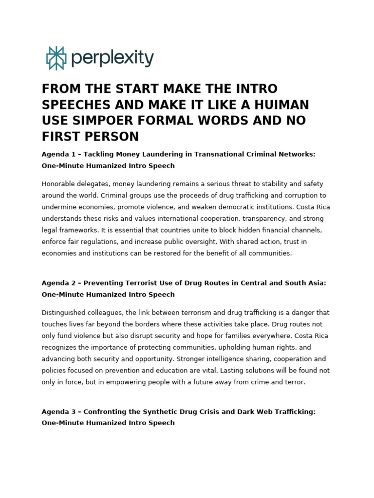 From the Start Make the Intro Speeches and Make It | PDF