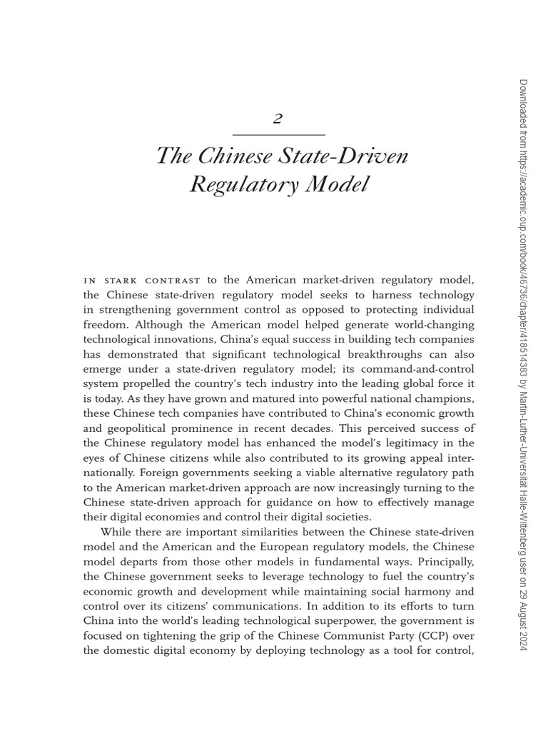 China's State-Driven Tech Regulation Model | PDF | Censorship | China