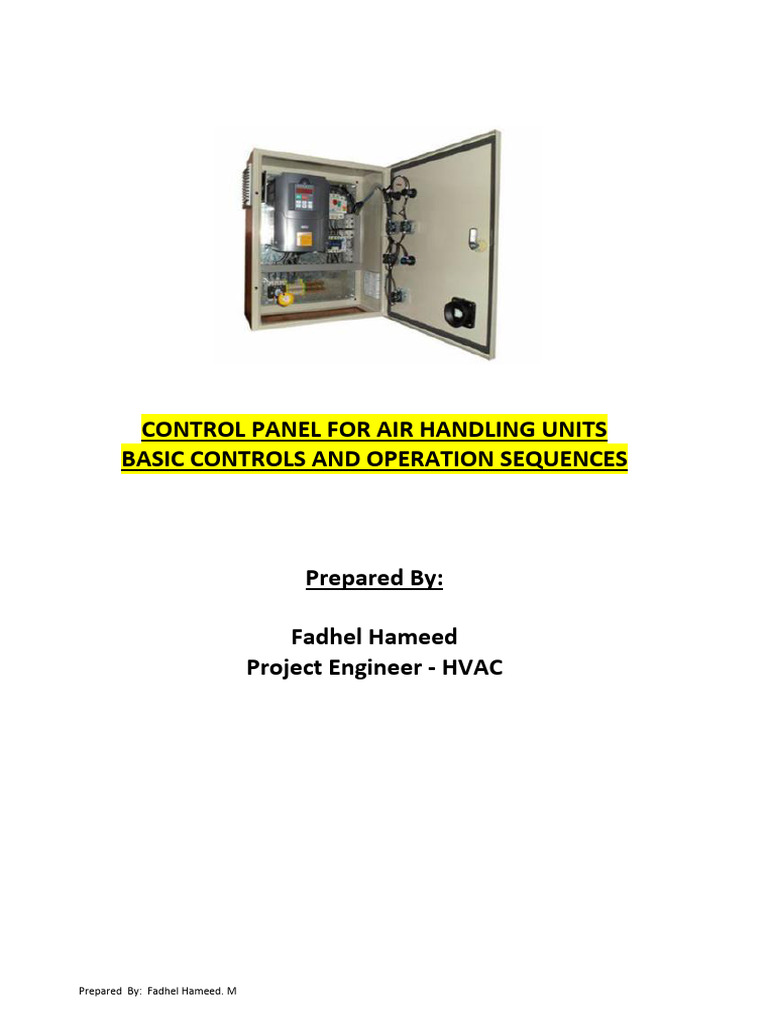 AHU Control Panel | PDF | Relay | Power Supply