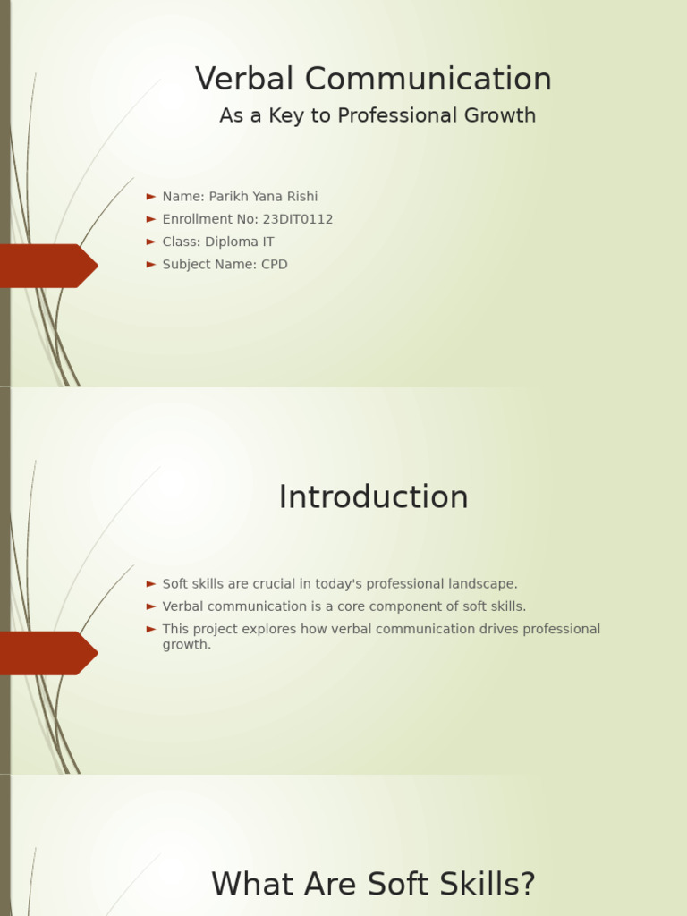Verbal Communication CPD | PDF