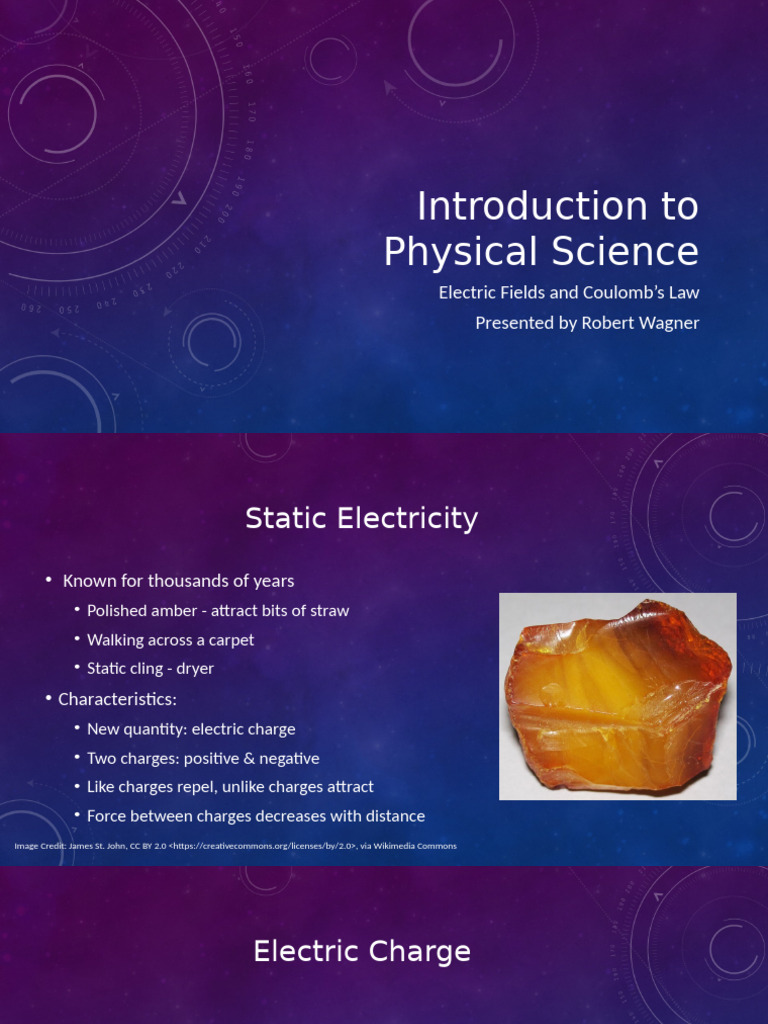 Lesson 06 - Lecture 1 - Electric Fields and Coulomb's Law | PDF | Electric Charge | Electron
