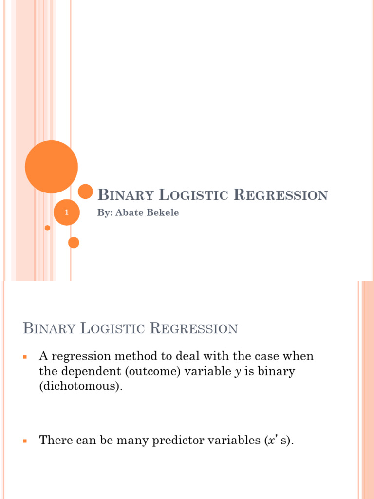 Logistic Regression | PDF | Logistic Regression | Linear Regression
