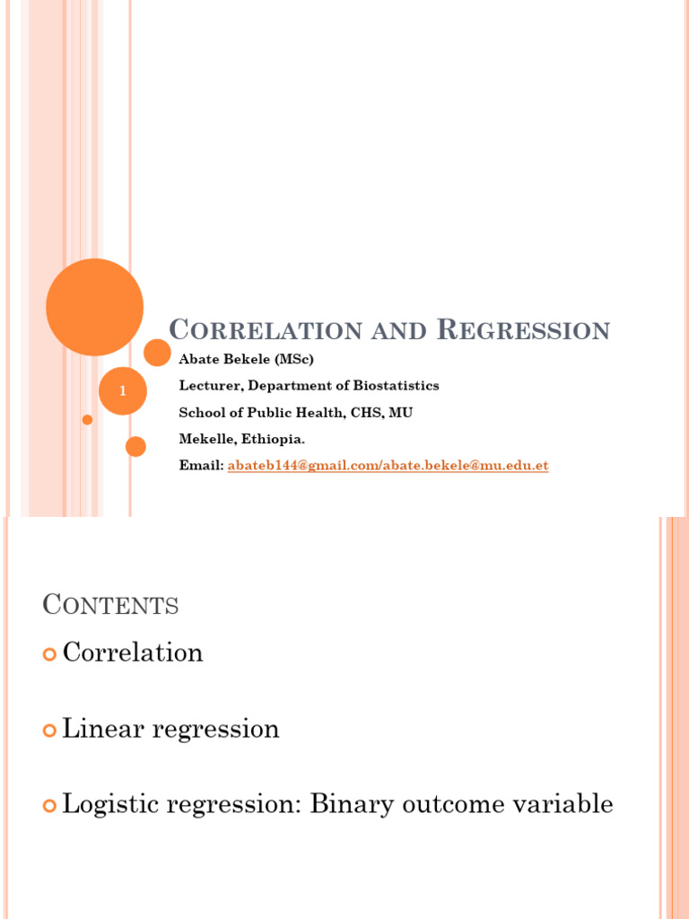 Correlation and Regression Analysis Guide | PDF | Linear Regression ...