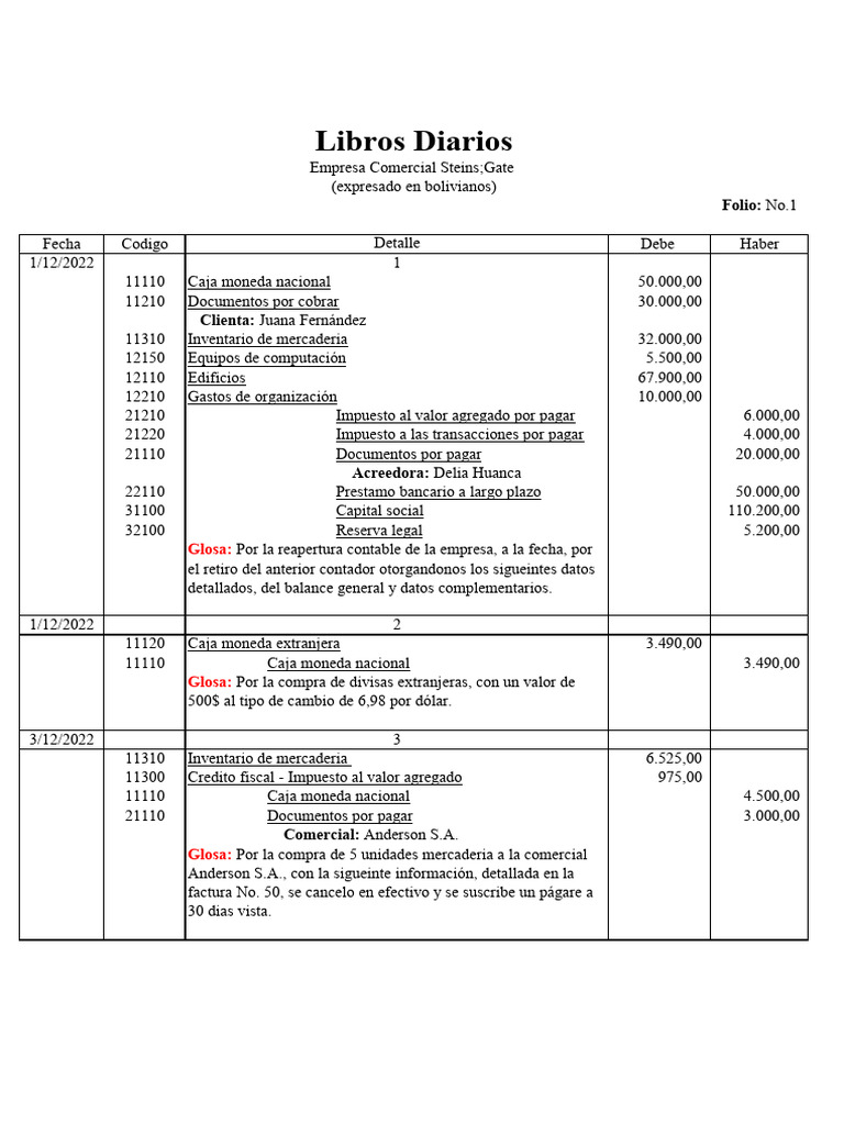 Libro Diario | PDF | Moneda | Contabilidad