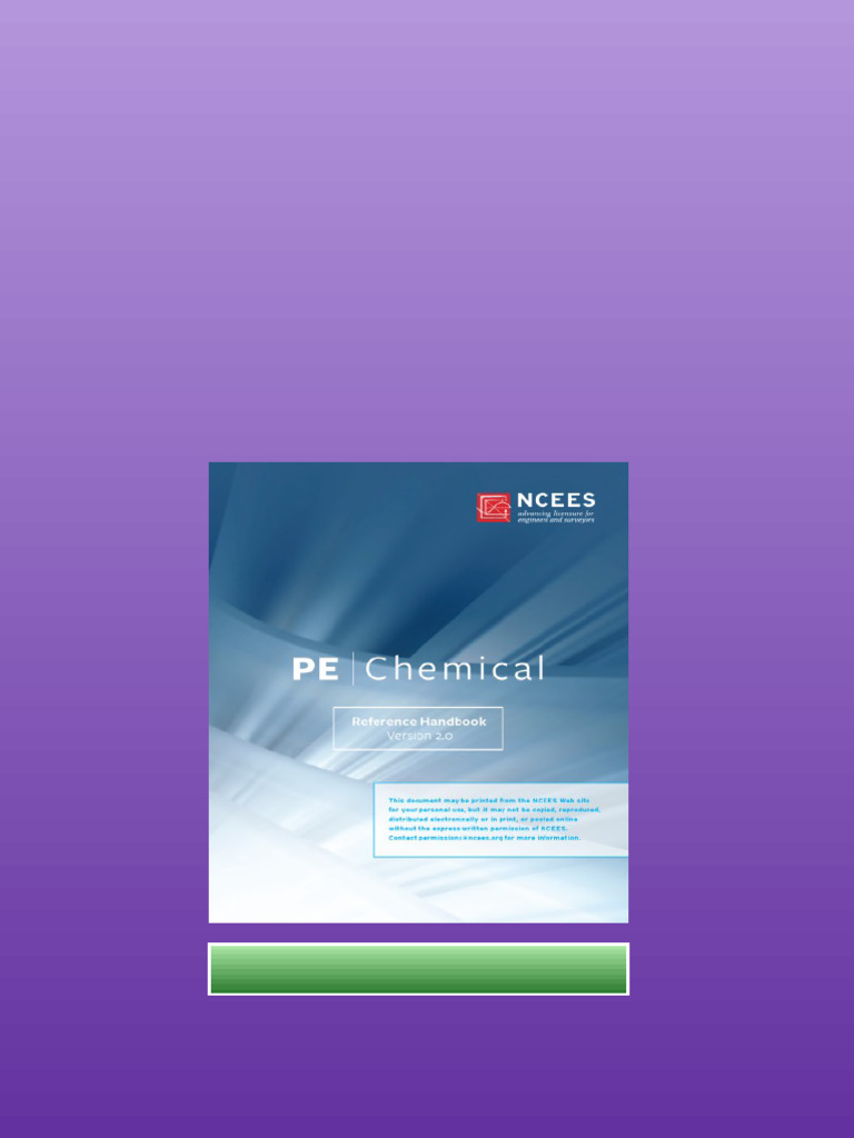 Principles And Practice Of Engineering Pe Chemical Reference Handbook ...