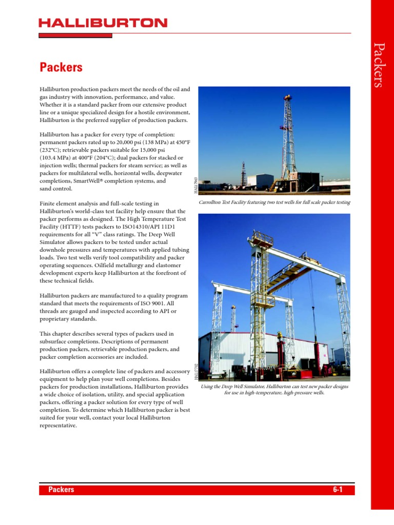 Halliburton Packers | PDF | Casing (Borehole) | Visual Cortex