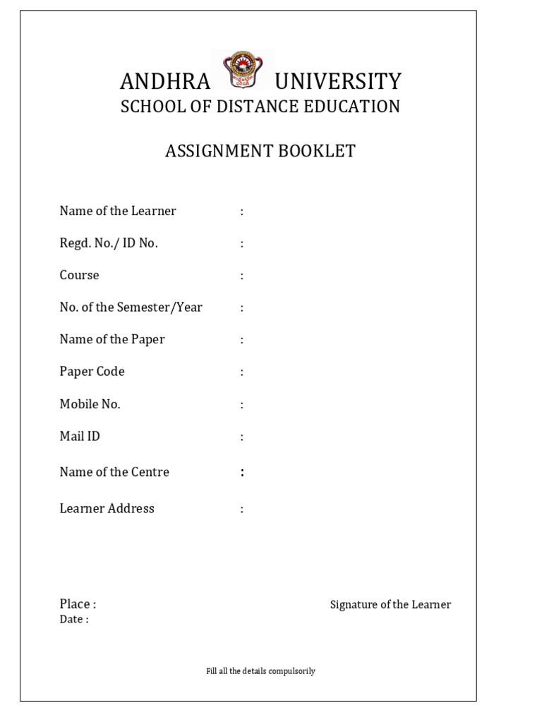 Assignment FirstPage | PDF