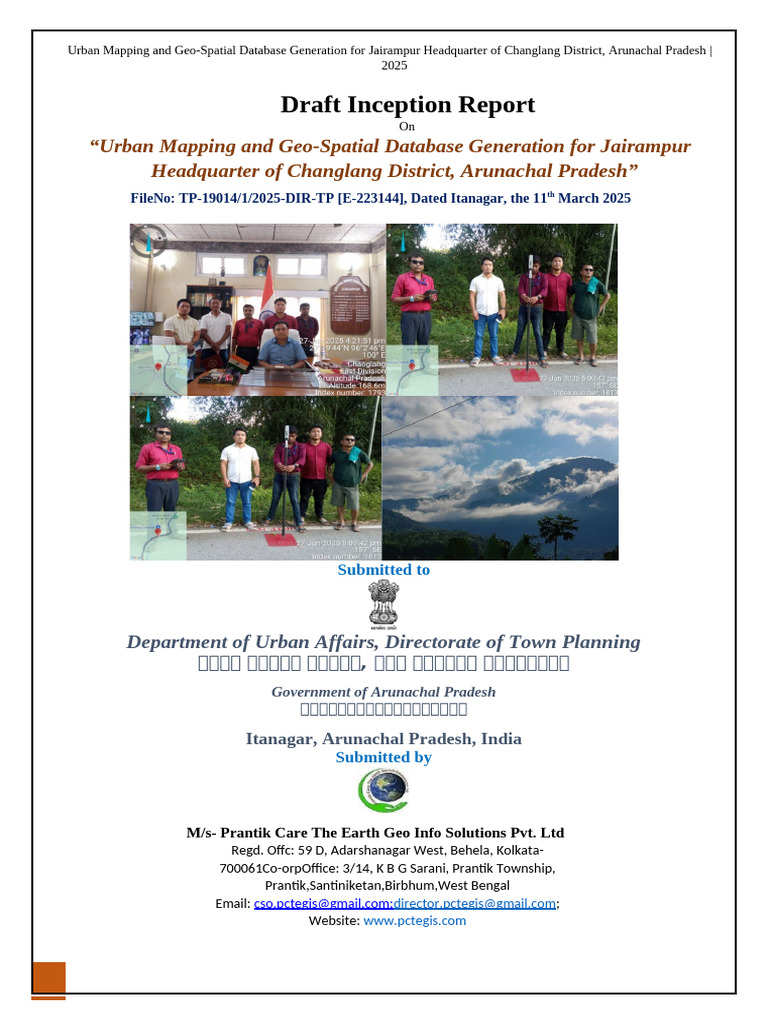 Inception Report of Jairampur - 18.06.25 - Final | PDF | Geographic ...