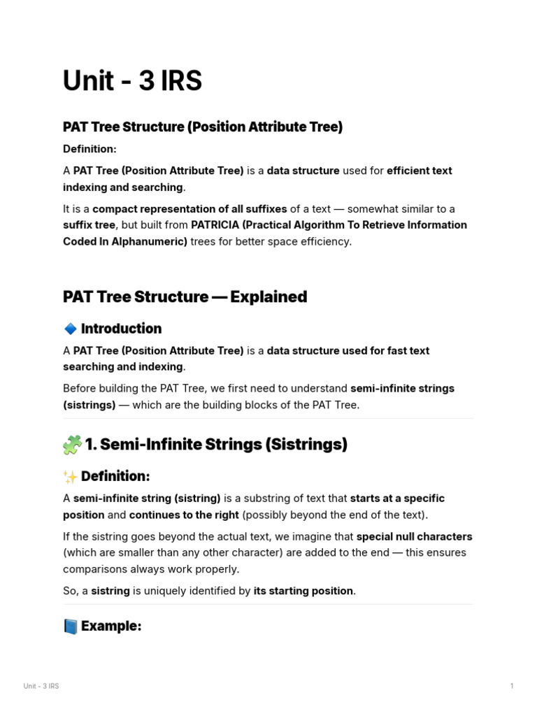 Understanding PAT Trees in IRS | PDF | String (Computer Science ...