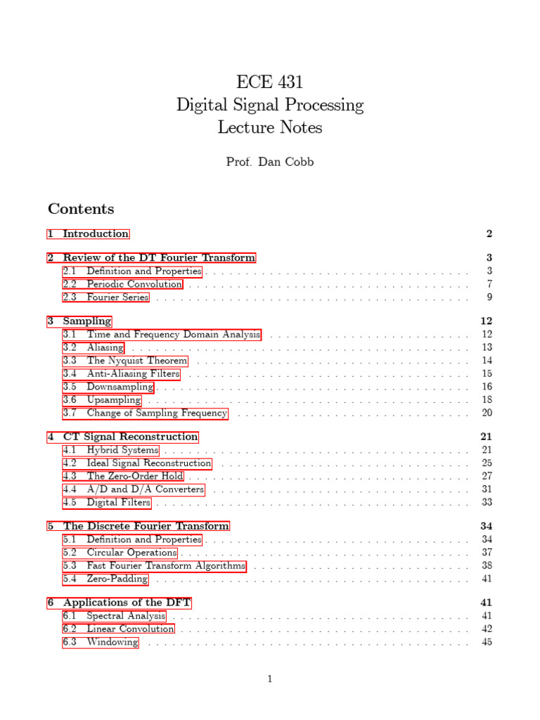 Unit 1 | PDF | Discrete Fourier Transform | Digital Signal Processing