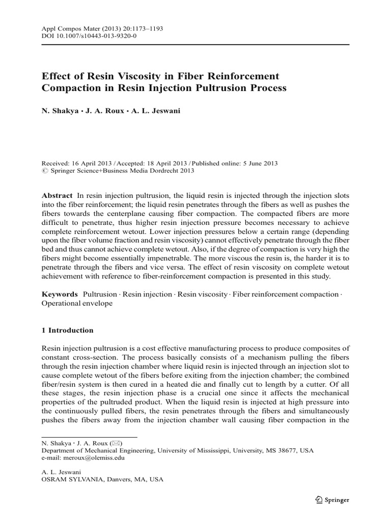 3 - Effect of Resin Viscosity in Fiber Reinforcement | PDF | Viscosity ...