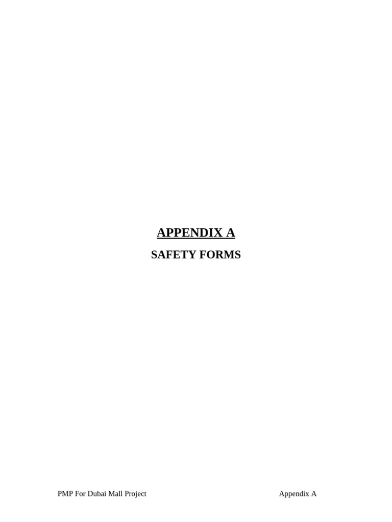 Appendix A | PDF | Safety | Occupational Safety And Health