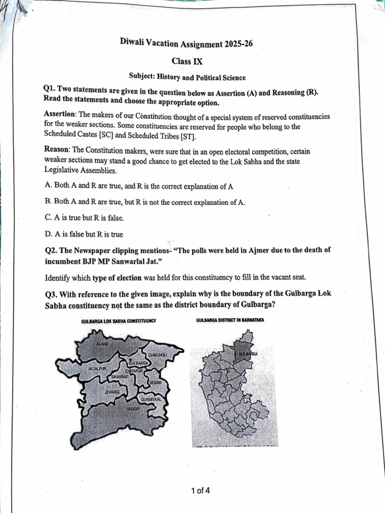 History Diwali Assignment 2025 | PDF