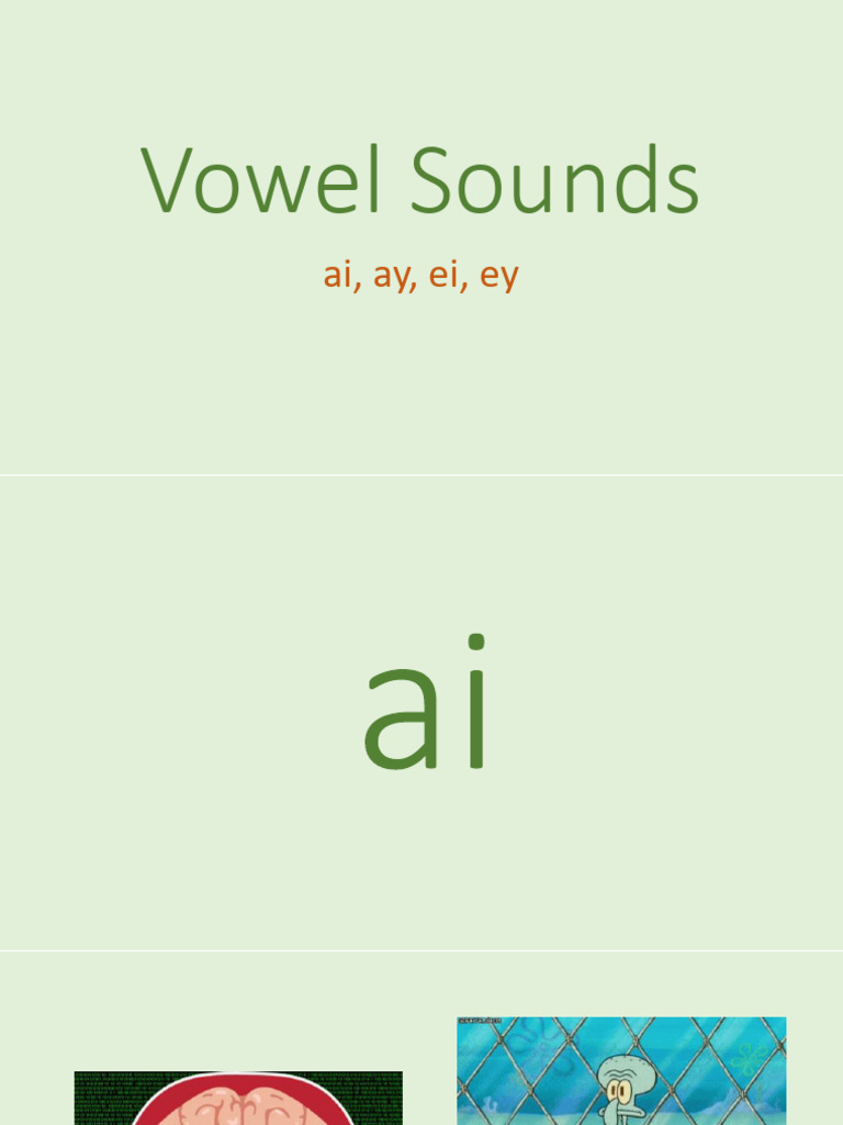 Vowel Sounds: ai, ay, ei, ey Guide | PDF