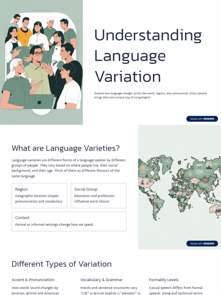 Understanding Language Variation | PDF | English Language | Communication