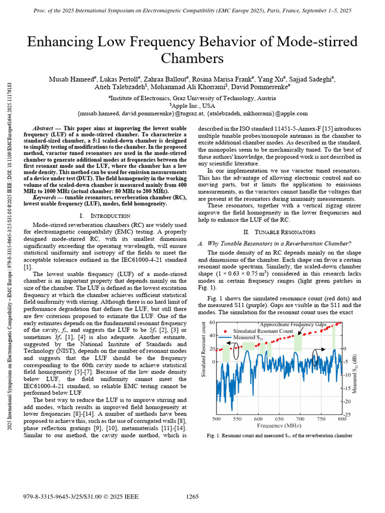 Enhancing LUF in Mode-Stirred Chambers | PDF | Electromagnetic ...